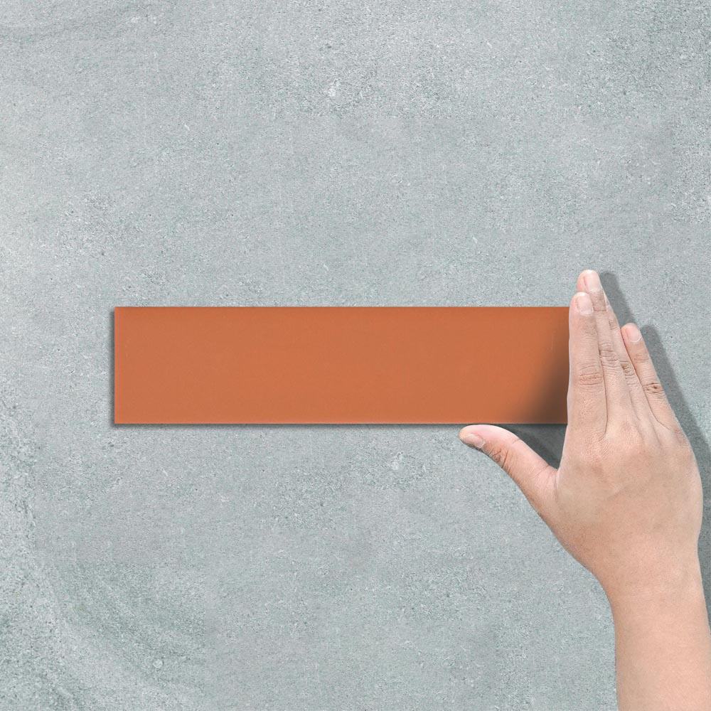 SKINNY RED TERRA - SUBWAY TILE | JUBIN CANTIK