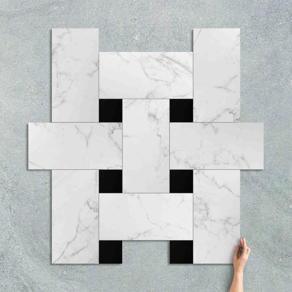 BASKETWEAVE PIETRA WHITE (MATT) | JUBIN CANTIK