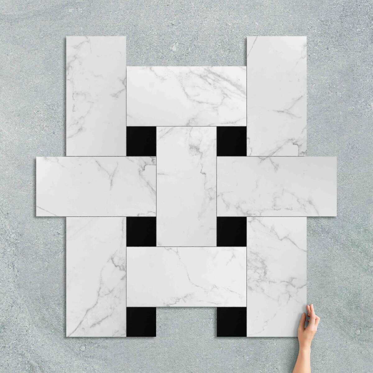 BASKETWEAVE PIETRA WHITE (MATT) | JUBIN CANTIK